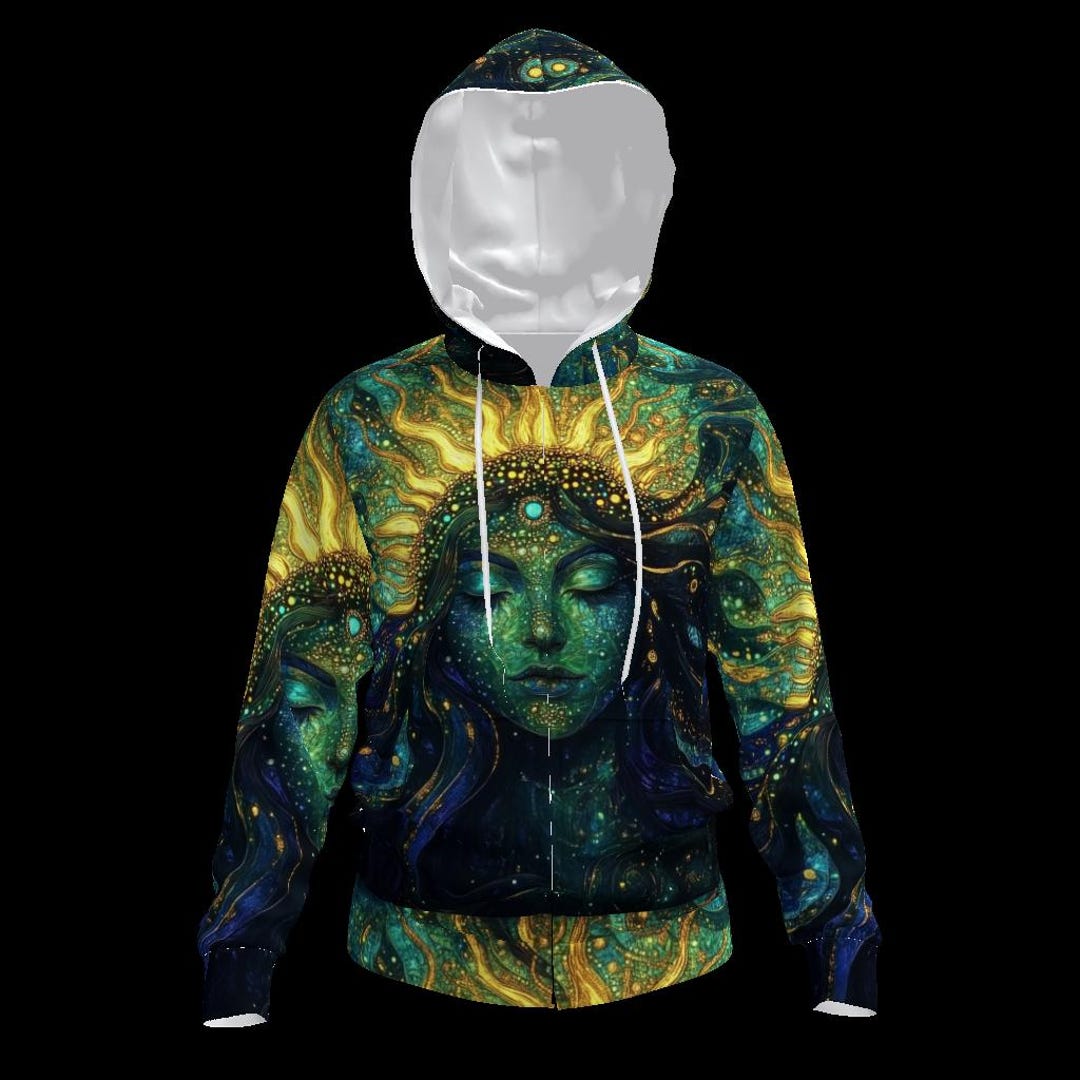 Blue Heart Throat Chakra Solar Neptune Winter Shaman Goddess All-over Print Men's Zip Hoodie - Etsy