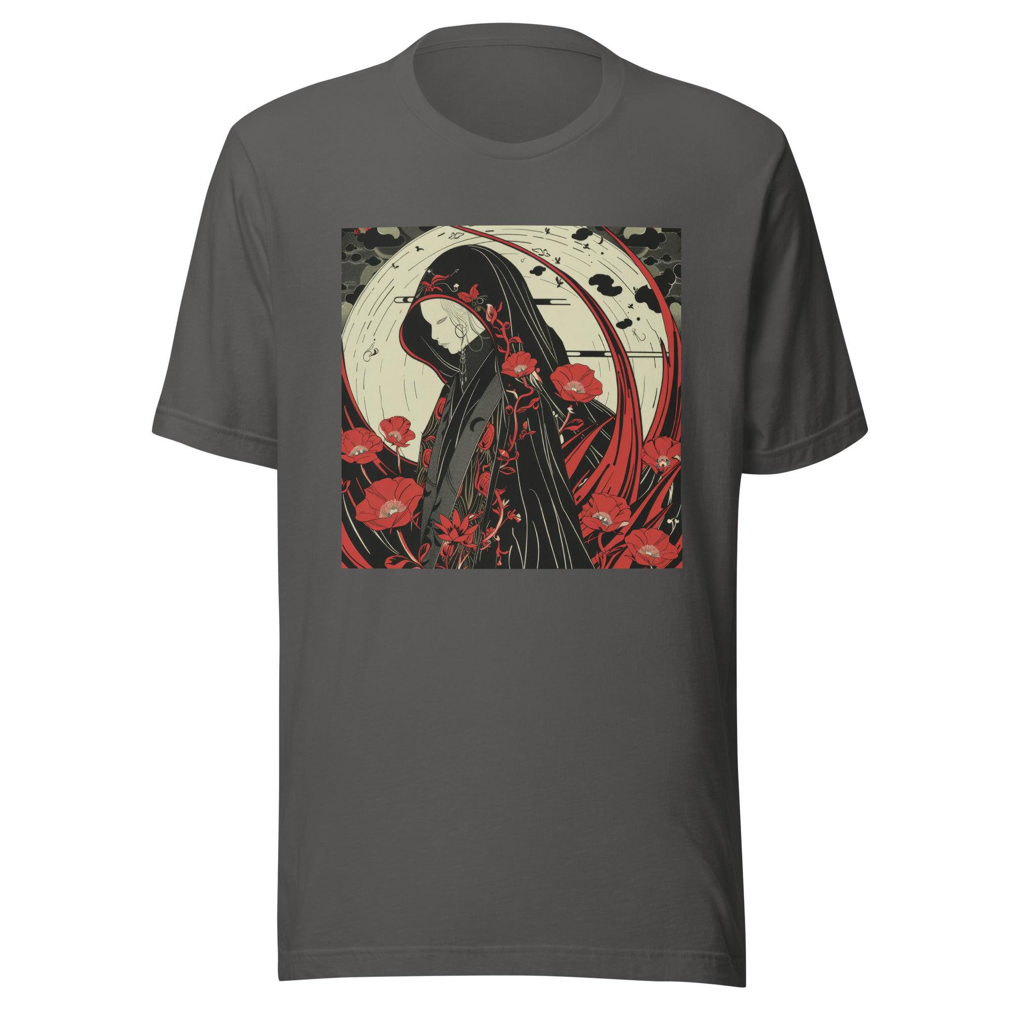 Cloaked Moon Floral Man Mysterious Night Anime Unisex Tee - Etsy
