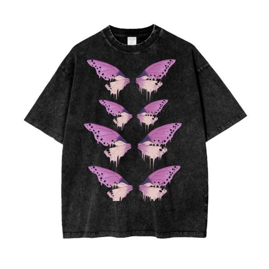 Pink UV Pastel Lilac Butterfly Rip Wing Drip Grunge Goth Pastel ...