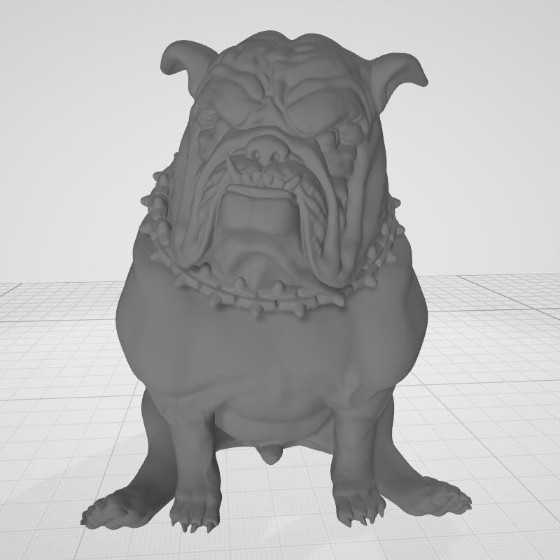 Bulldog, Stl, 3D Printable, 3D, Creatures, 3d Design, Fillament, Craft ...