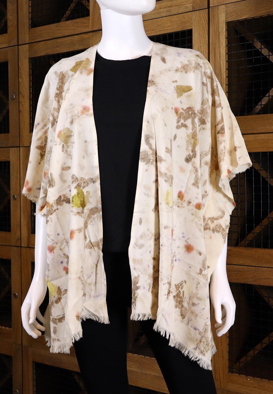 Ecoprint Kimono Unique Original Design Women Clothing Natural Rayon ...