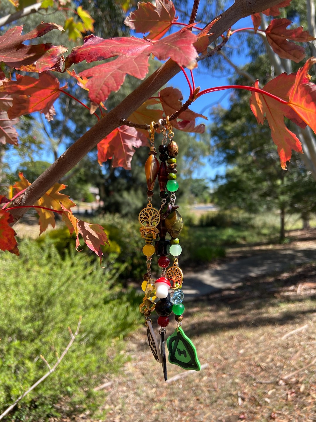 Theta-delta / Therian Symbol Inspired Beaded Charms, Keychains ...