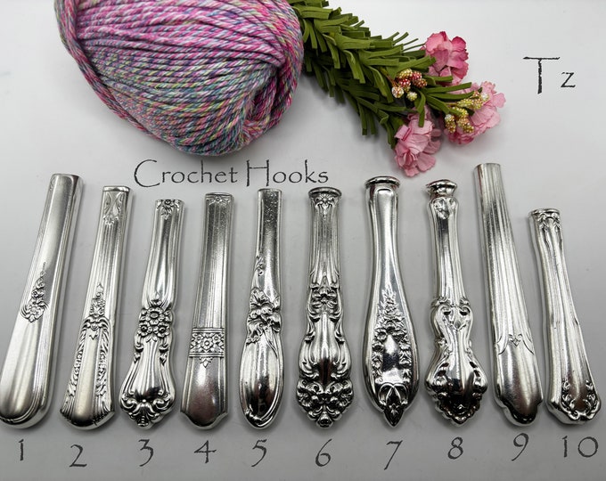 Unique Crochet Hooks Handcrafted Custom Hook With Vintage Silverplate ...