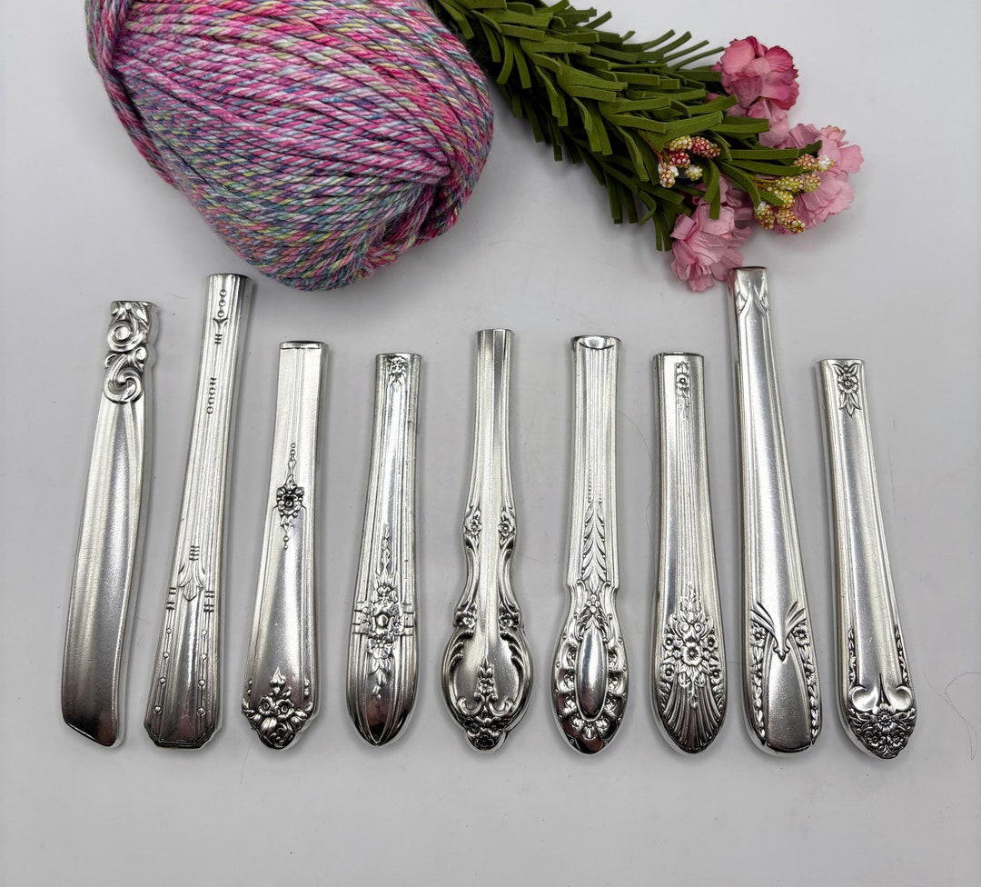 Crochet Hooks With Vintage Silverplate Ergonomic Handles Woobles Kits ...
