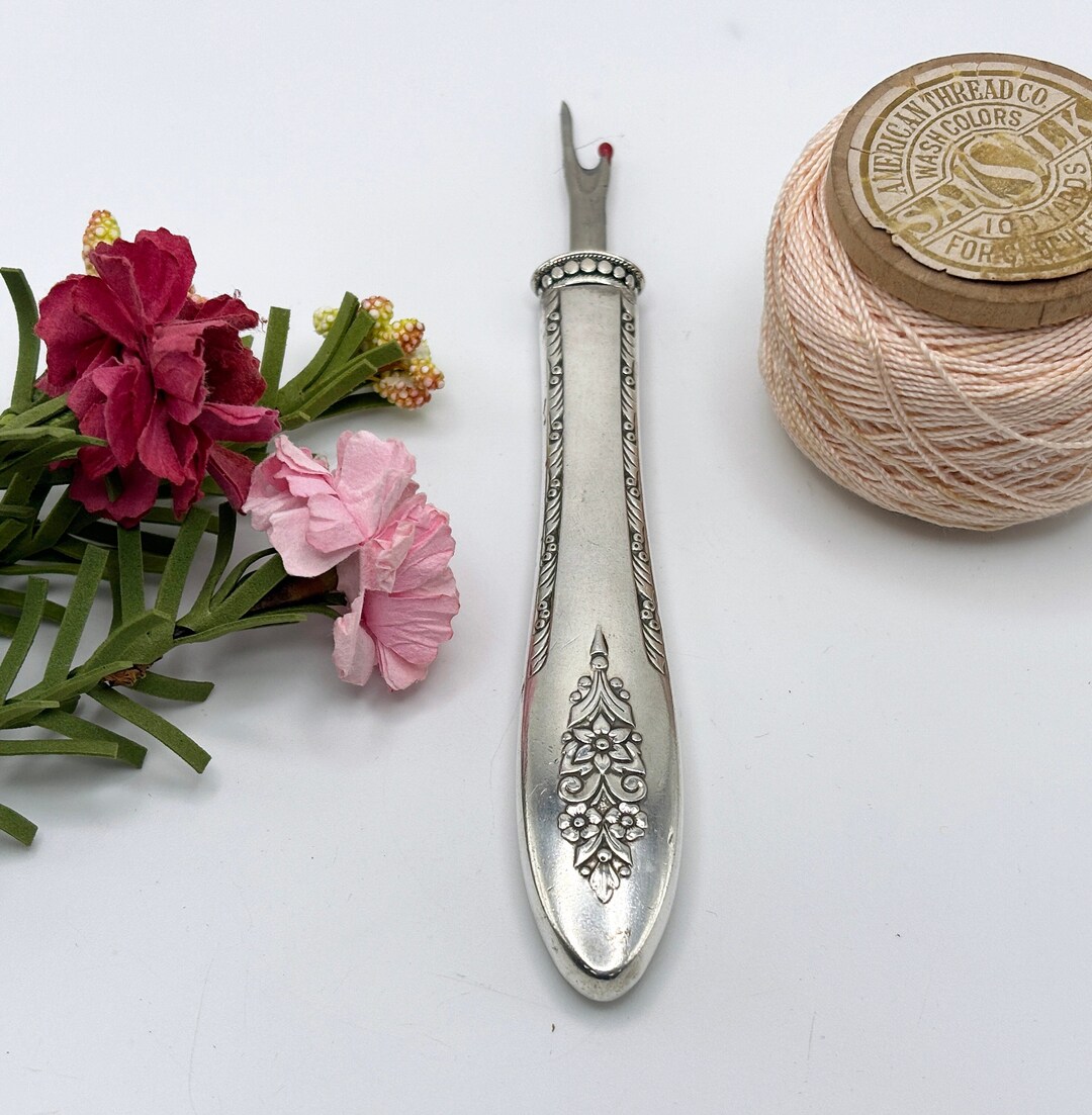 Vintage Silverplate Seam Ripper Sewing Crafting Quilting Tool Unique ...