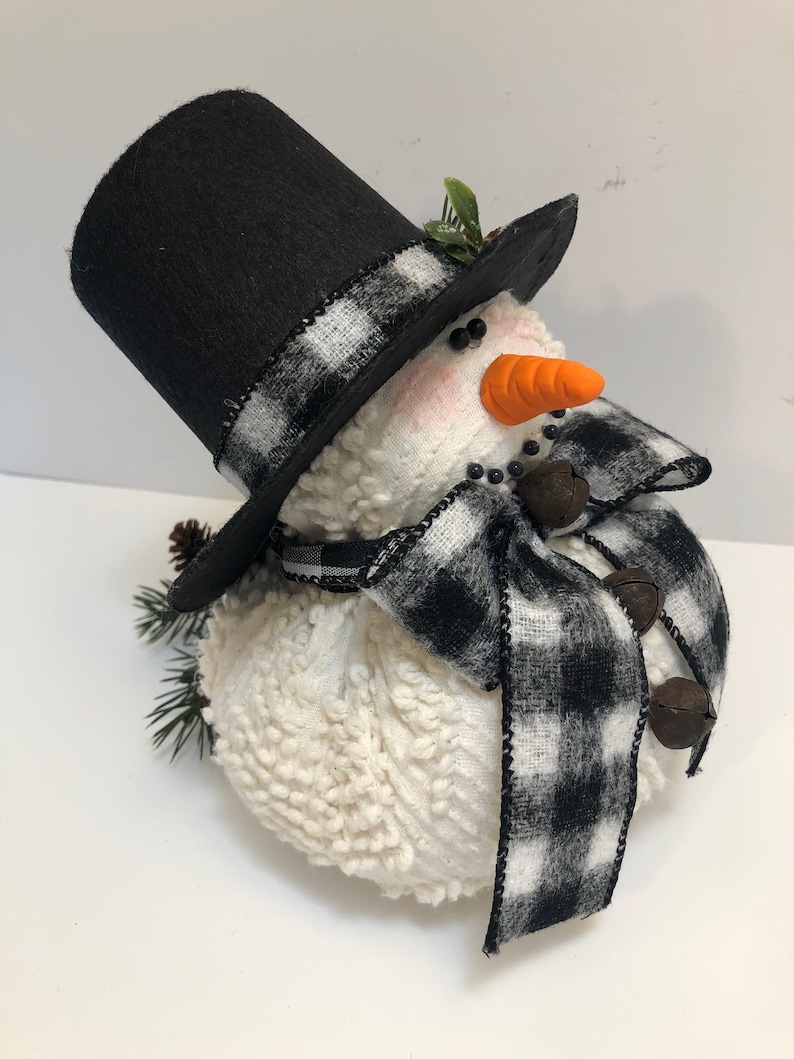 Snowman Top Hat Black Christmas Holiday Felt Decor Craft | Etsy
