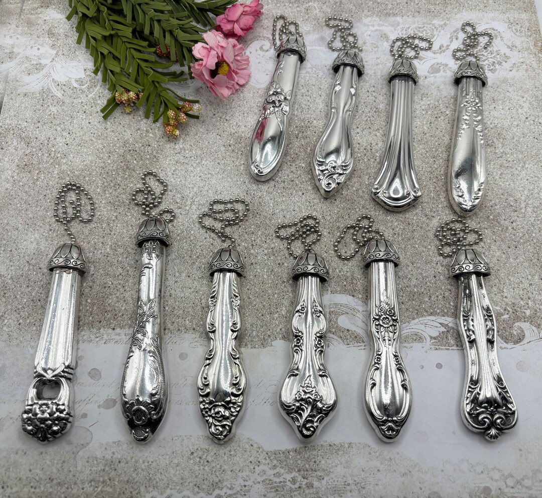 Ceiling Fan Light Pull Vintage Fancy Silverplate Lamp Pulls Home Decor ...