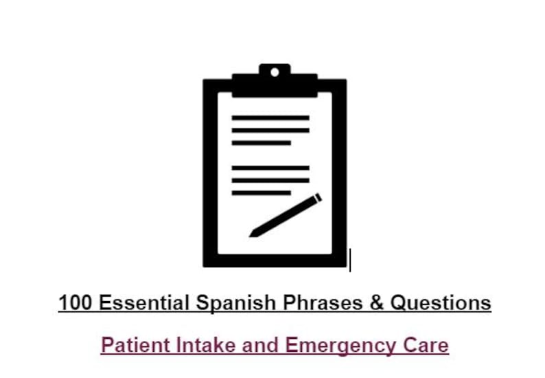 Medical Spanish Phrases: Healthcare Worker's Essential Guide (digital ...