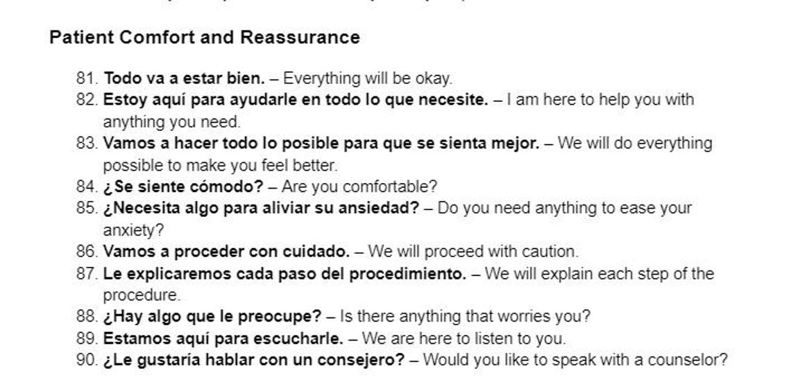 Medical Spanish Phrases: Healthcare Worker's Essential Guide (digital ...
