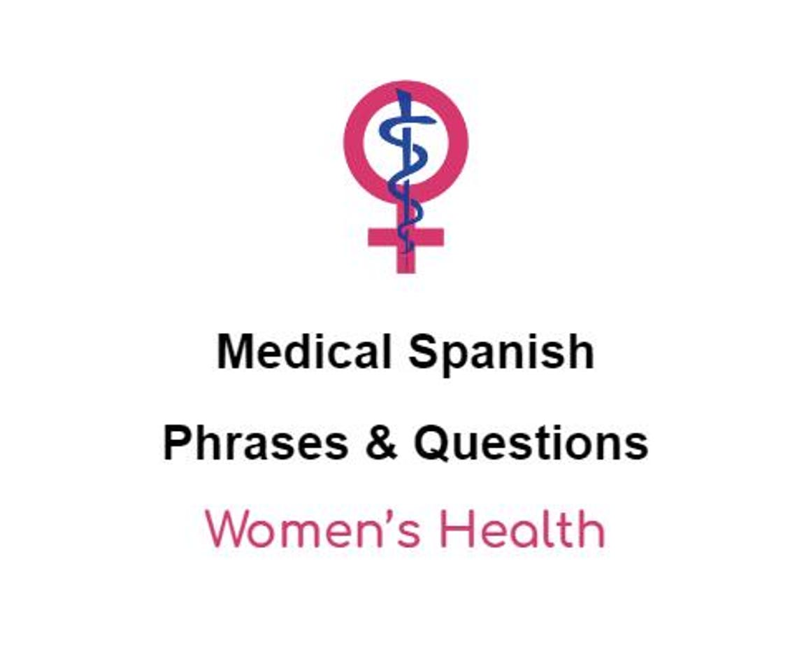 Medical Spanish: Women's Health - Healthcare PDF (printable) - Etsy