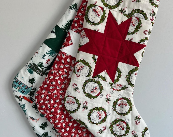 Quilted Christmas Stocking - Etsy