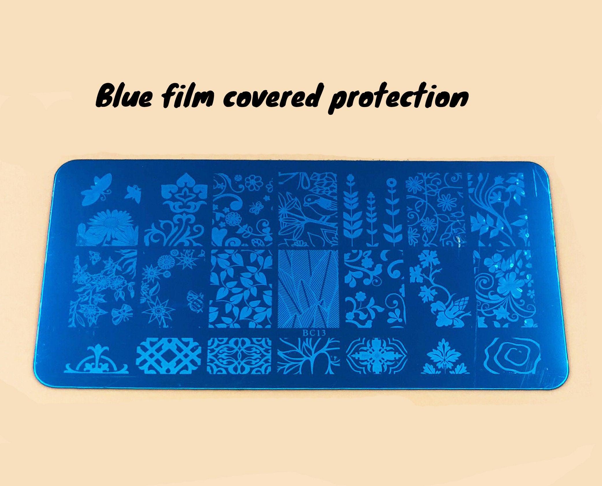 Houndstooth Distorted Plaid Patterns Nail Art Stamping Template Plates ...