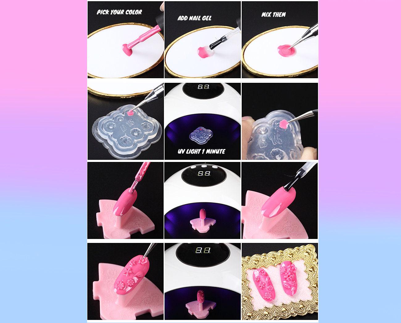 Rose Flower 3D Mold for Nail Art DIY Decoration Design - Etsy
