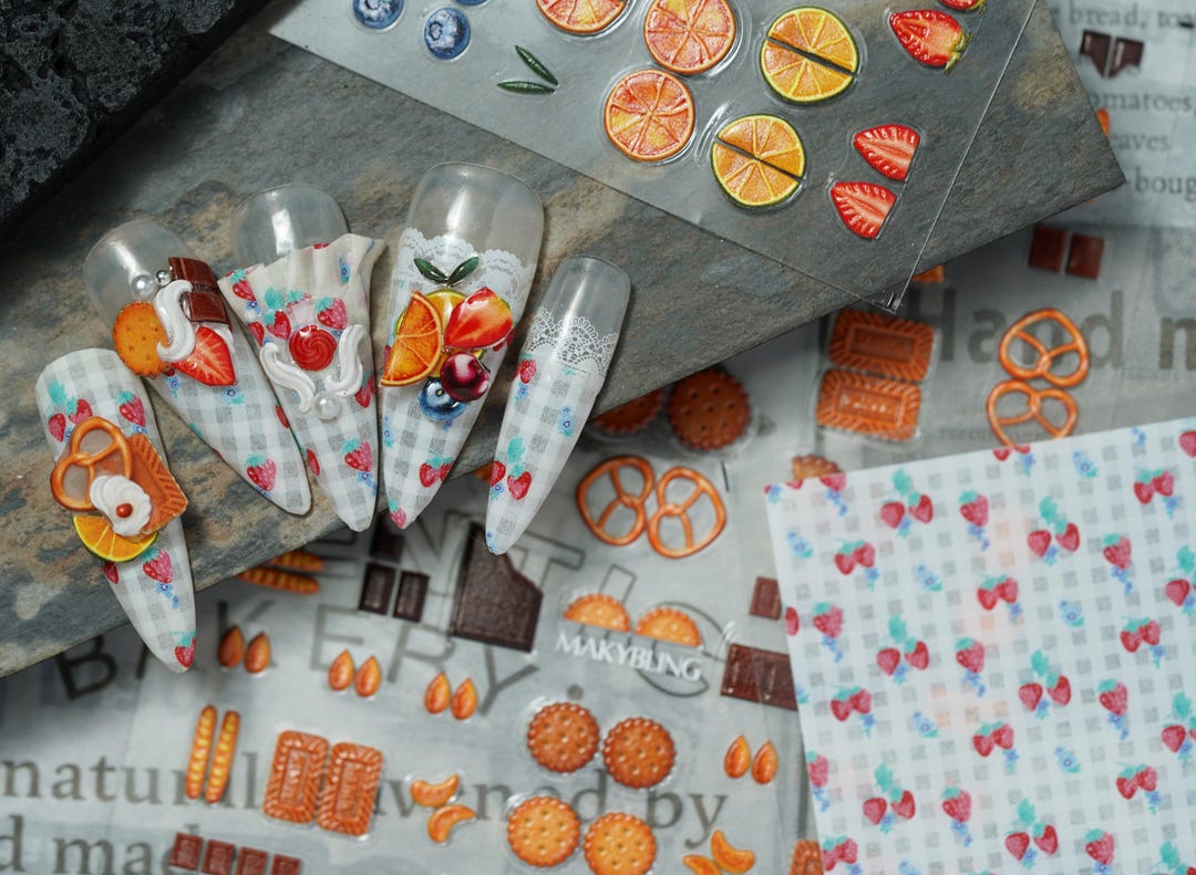 Afternoon Tea Foodie Nail Sticker/cookie Chocolates Sweets Self ...