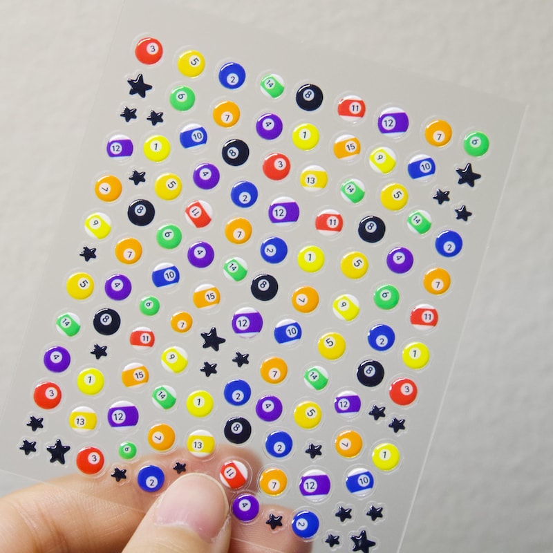 Billard Ball Sticker - Etsy