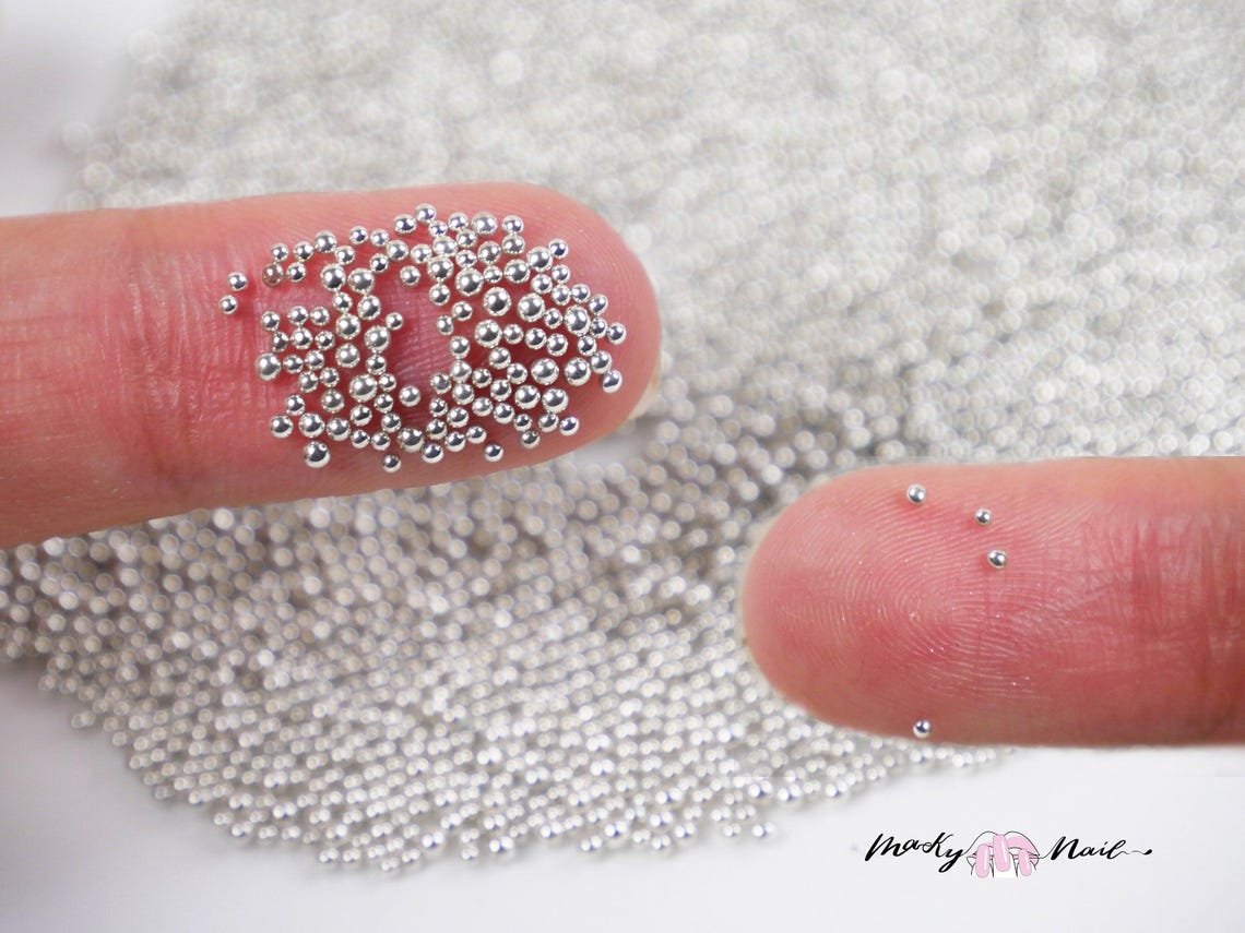 Metallic Caviar Beads/ Silver Gold Nail Micro Beads - Etsy