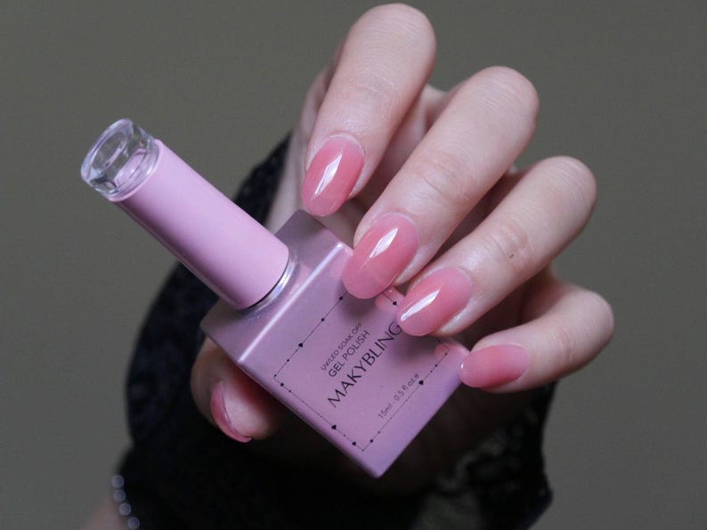 Translucent Baby Pink UV Gel Nail Polish - 15ml - Etsy