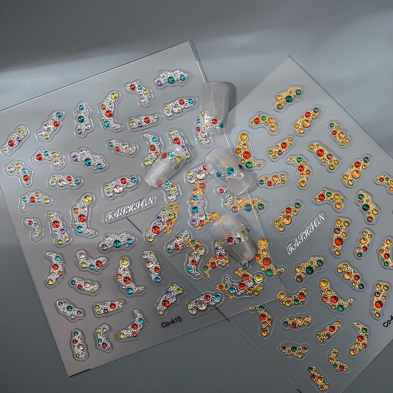 Rhinestone Nail Decal Gem - Etsy