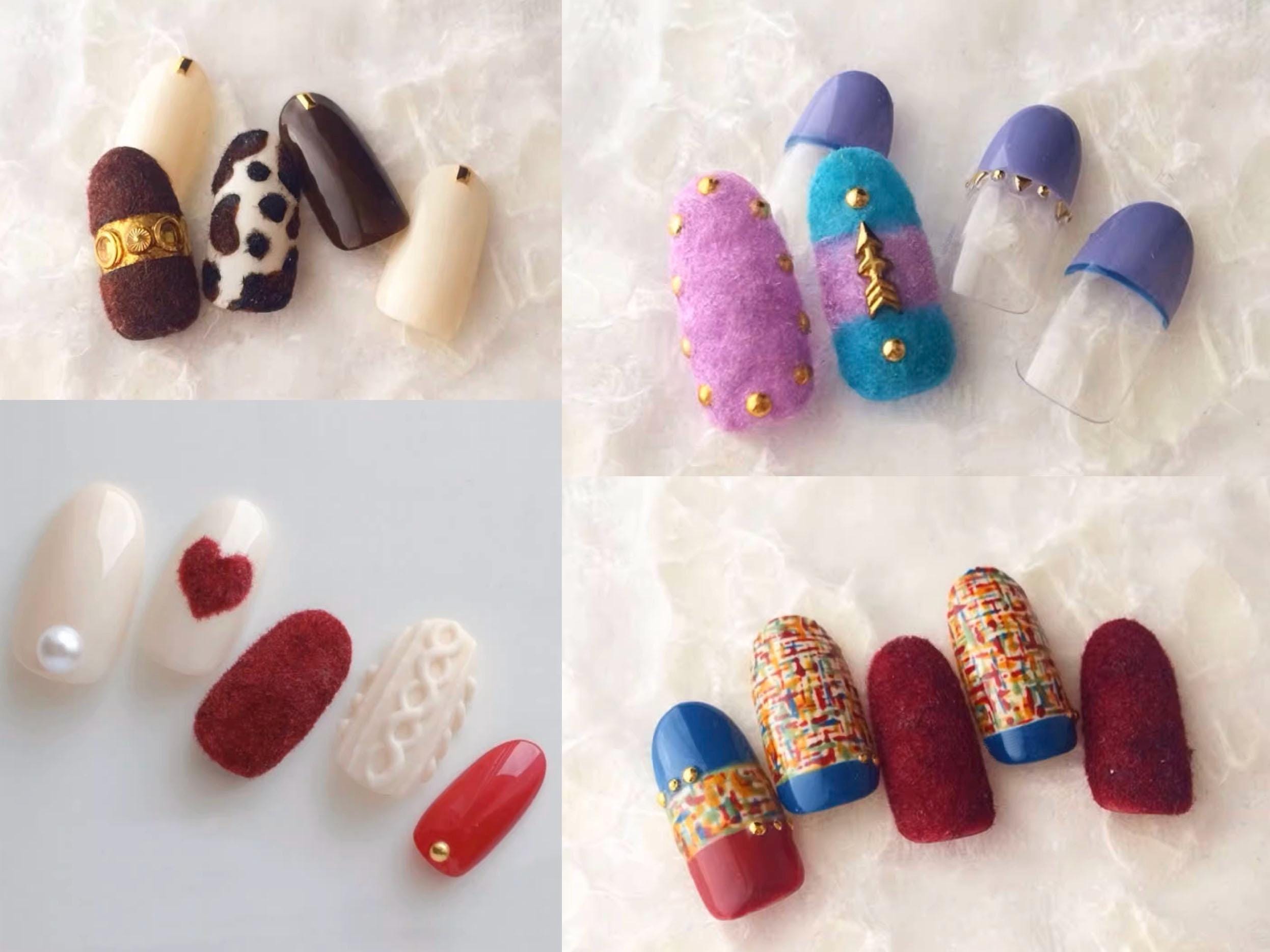 12 Cases of Fluffy Velvet Flocking Powder for Nail Art Winter Manicure ...