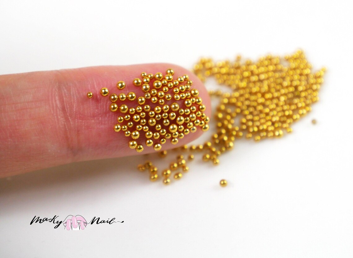 Metallic Caviar Beads/ Silver Gold Nail Micro Beads - Etsy