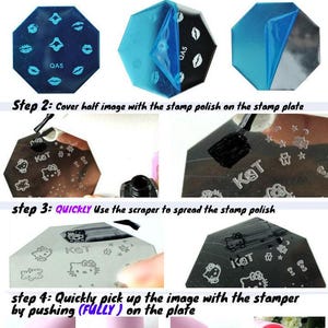 Houndstooth Distorted Plaid Patterns Nail Art Stamping Template Plates ...