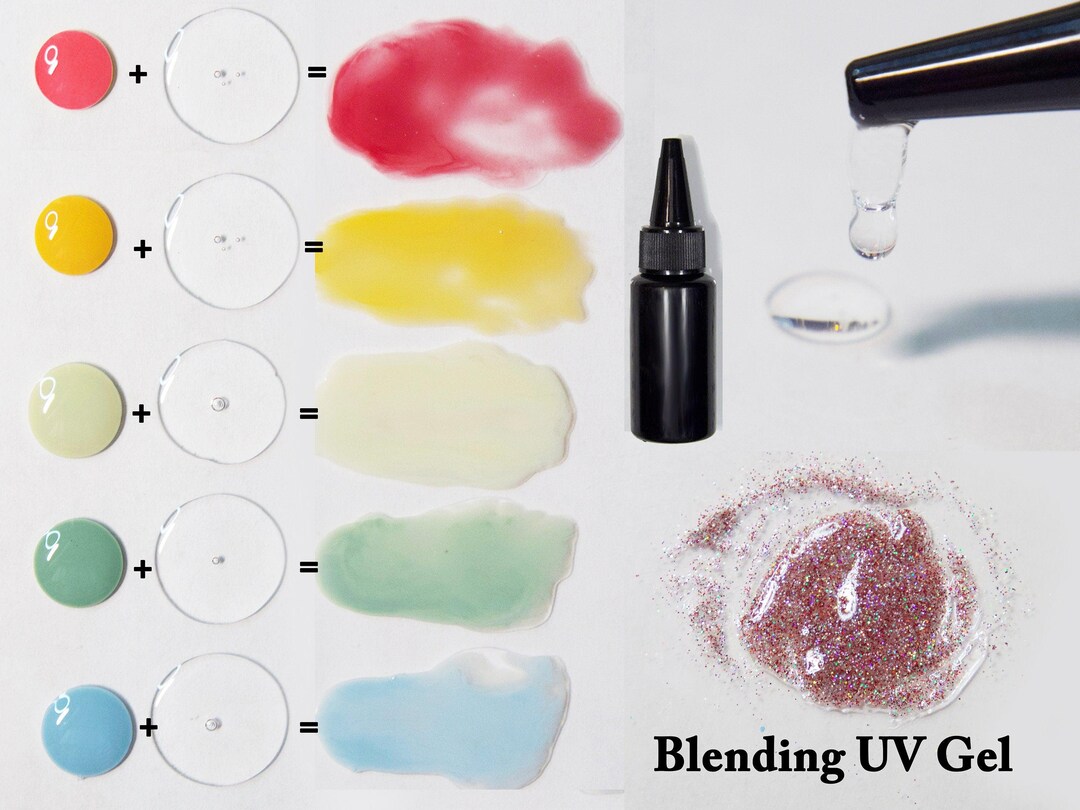 20ml Clear Blending Gel for Nail Design/ Glitter Sequins Mixing UV Gels ...