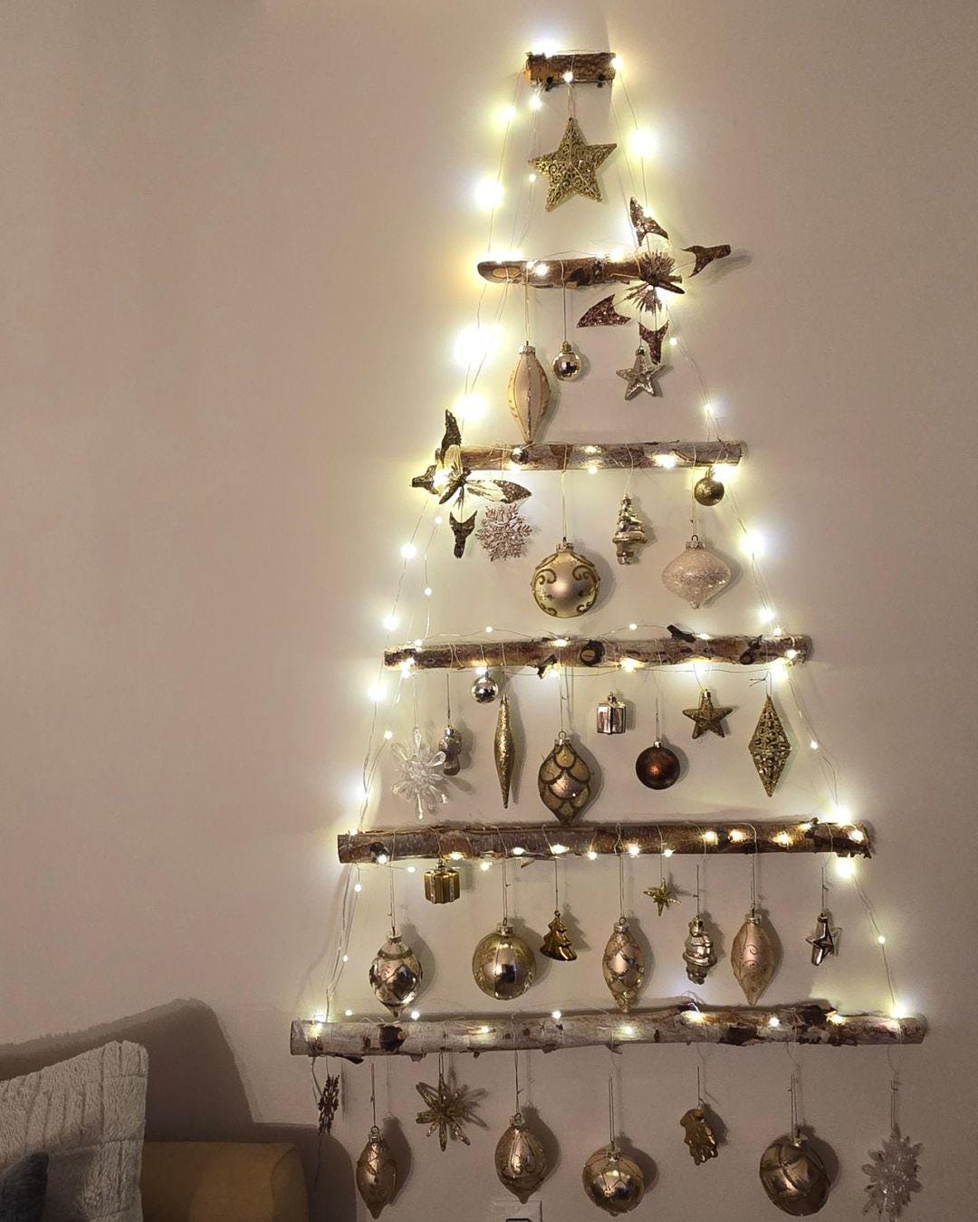 Hand-made Hanging Wooden Christmas Tree Wall Decor - Etsy