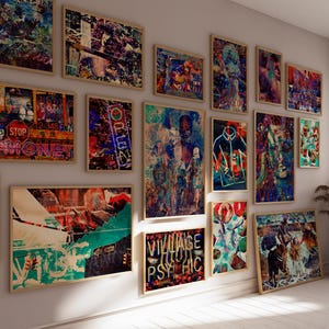 Maximalist College Dorm Poster, Colorful Print, Neon Letters, Pop Art ...