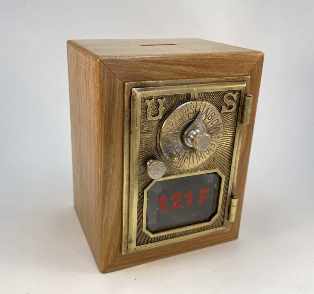 1911 Antique Post Office Box Door Bank 121f - Etsy