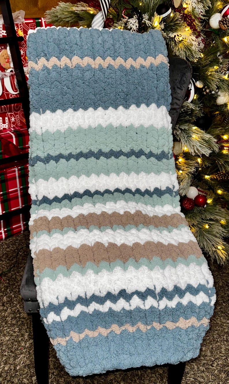 Handmade Chunky Knit Blanket - Etsy