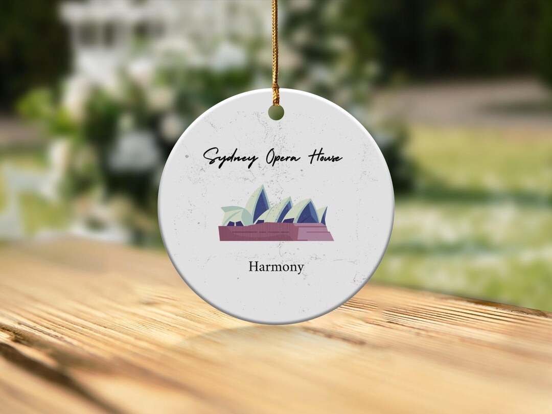 Landmark Inspired Ornament, World Wonder Souvenir, Sydney Opera House ...
