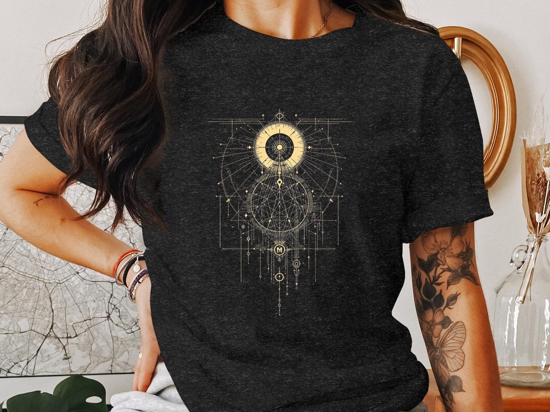 Geometric Sacred Geometry T-shirt, Abstract Design Tee, Metaphysical ...