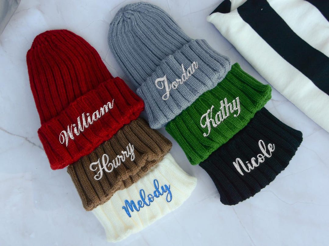 Personalized Embroidered Beanie With Name,baby Beanie,winter Beanie ...