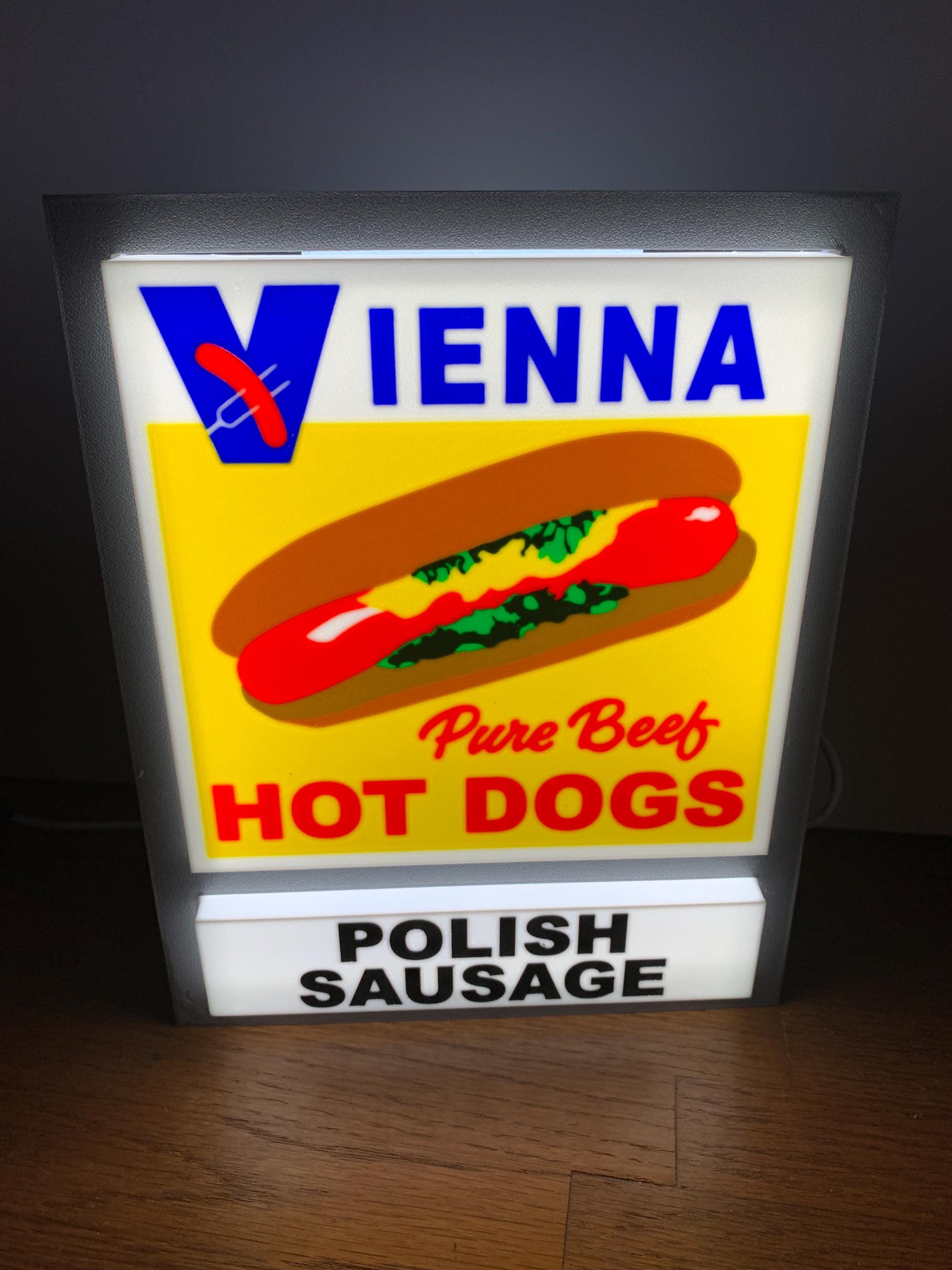 Vienna Beef / Weiners Circle Lit Sign Replicas. Personalizable! - Etsy