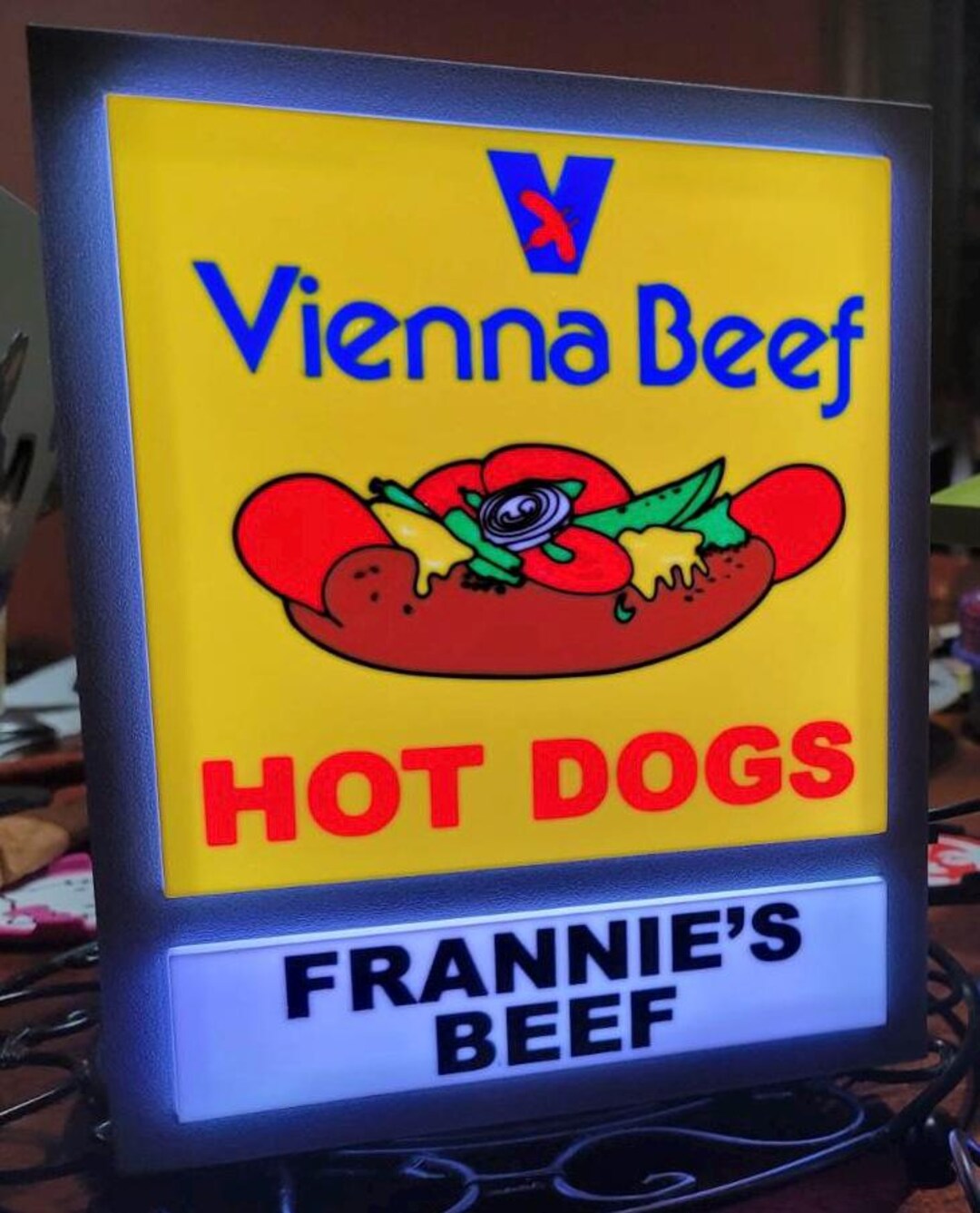 Vienna Beef / Weiners Circle Lit Sign Replicas. Personalizable! - Etsy