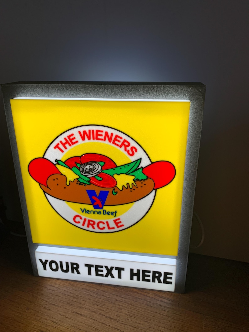 Vienna Beef / Weiners Circle Lit Sign Replicas. Personalizable! - Etsy