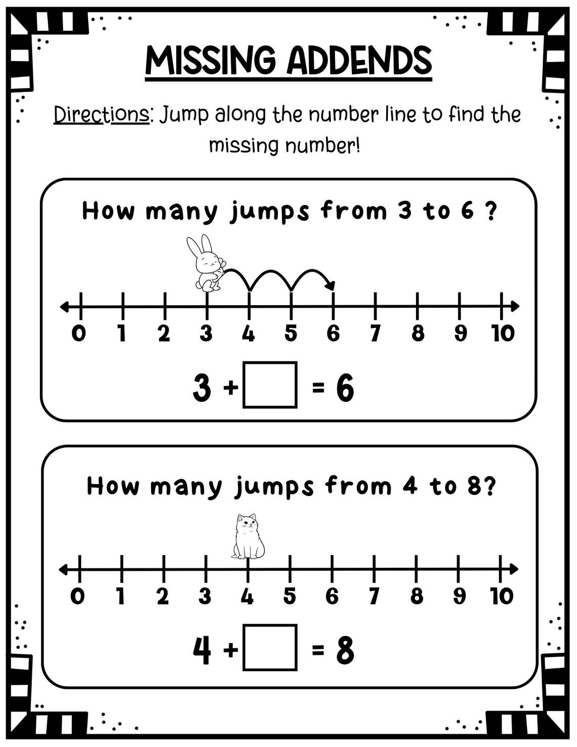 Missing Addends to 20 Worksheet - Etsy