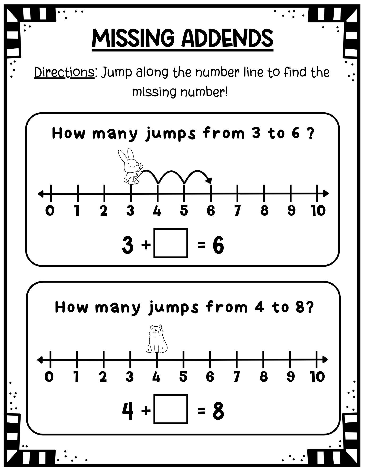 Missing Addends to 20 Worksheet - Etsy