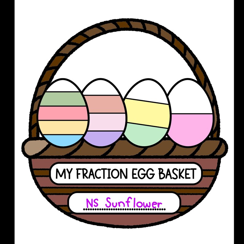 Easter Fraction Craftivity | Build a Spring Egg Basket + Writing & Math ...