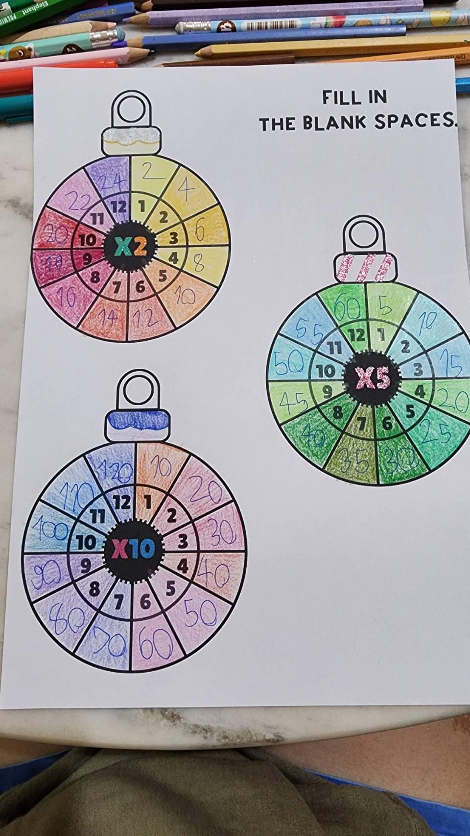 Fun Christmas Math Ornaments Craft | Skip Counting by 2, 5, 10 Multiply ...