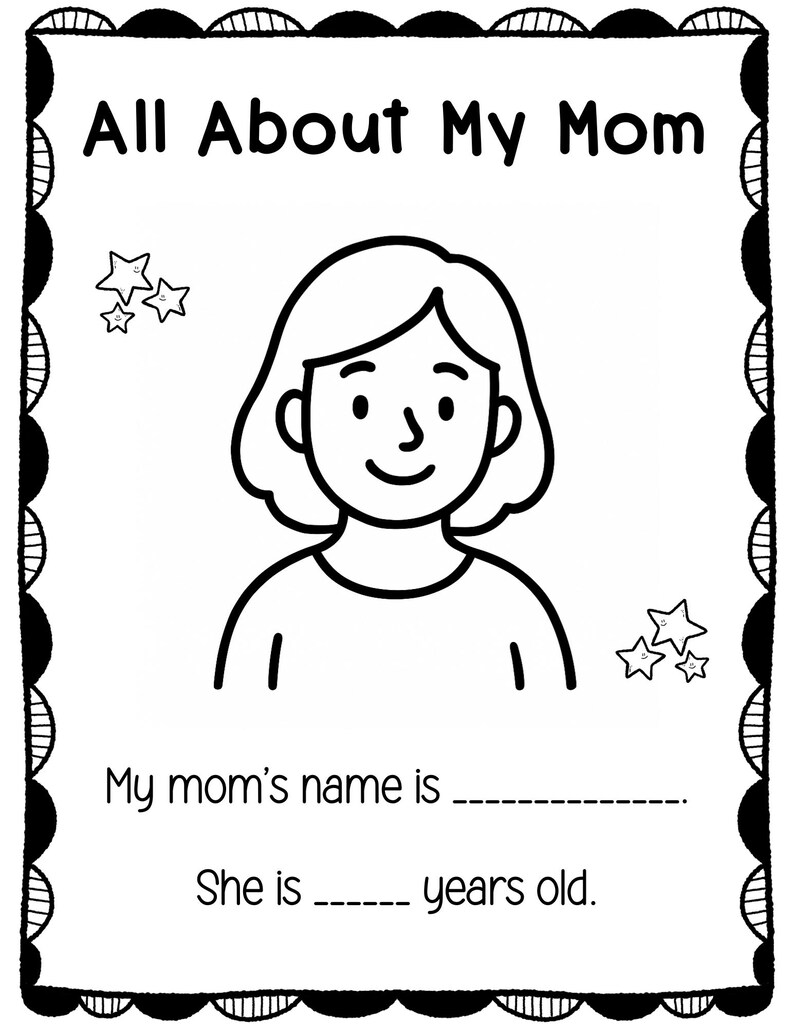 Mother’s Day Craft & Writing Kit | “all About My Mom” Booklet + 3 ...