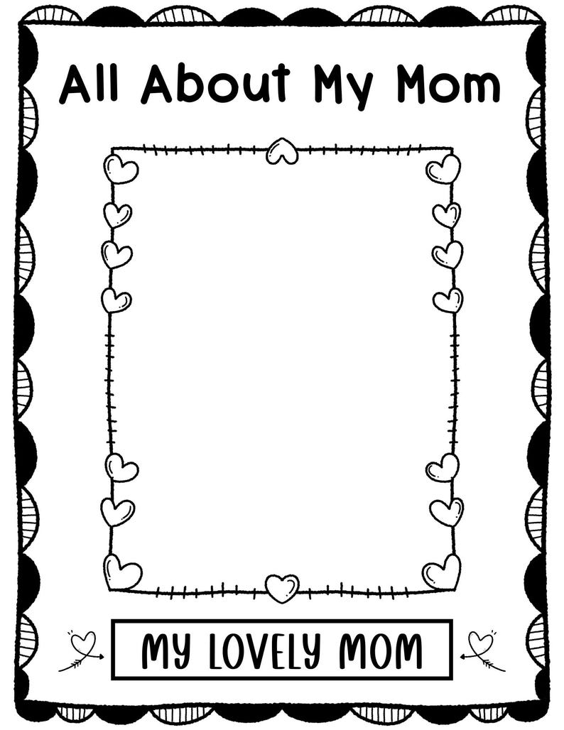 Mother’s Day Craft & Writing Kit | “all About My Mom” Booklet + 3 ...