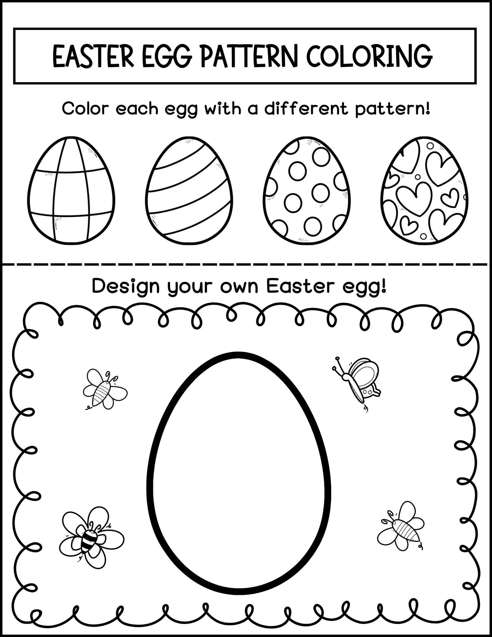 Easter Fraction Craftivity | Build a Spring Egg Basket + Writing & Math ...