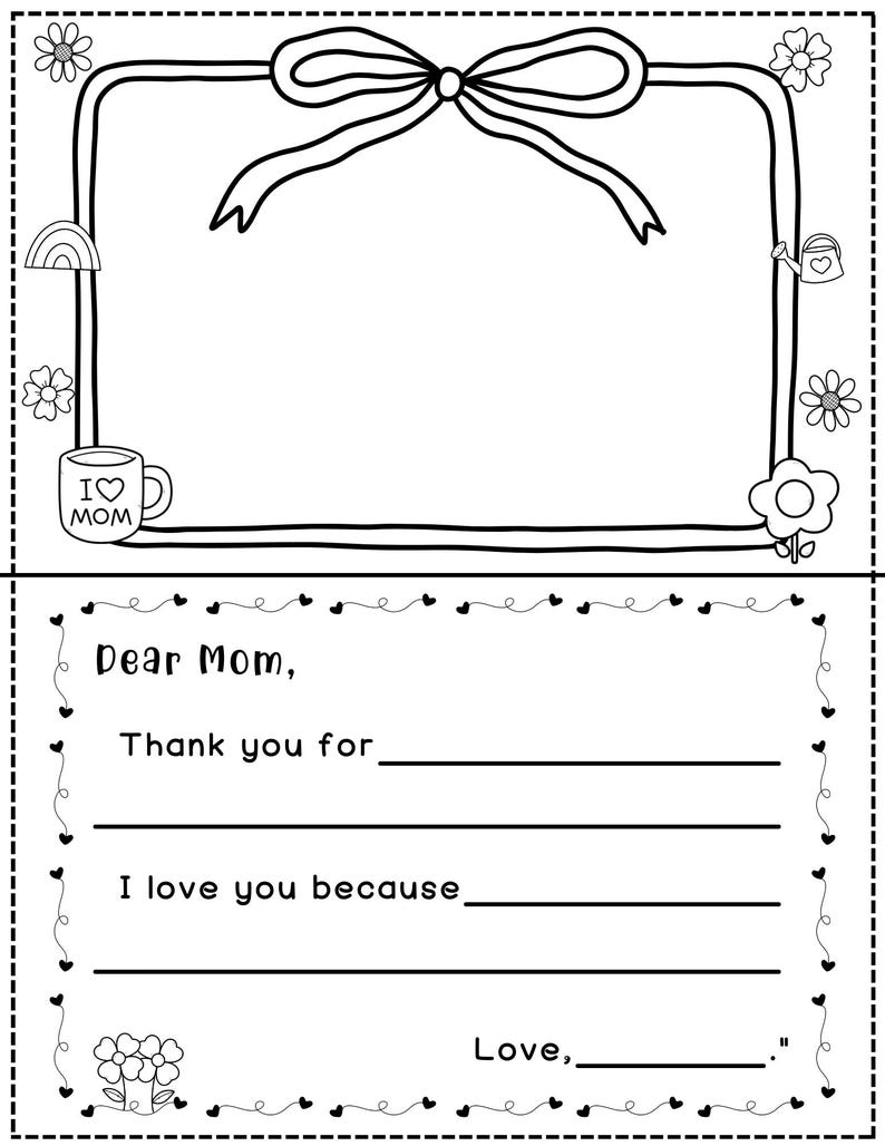 Mother’s Day Craft & Writing Kit | “all About My Mom” Booklet + 3 ...