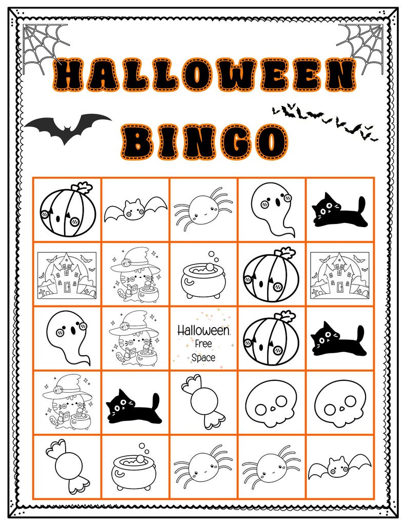 Kids Halloween Bingo: 30 Printable Cards (digital Download) - Etsy