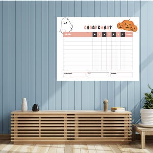 Editable Halloween Chore Chart for Kids PDF Kids Daily Weekly ...