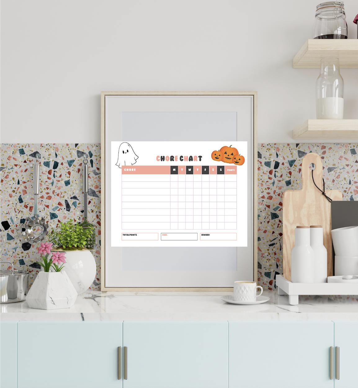 Editable Halloween Chore Chart for Kids PDF Kids Daily Weekly ...