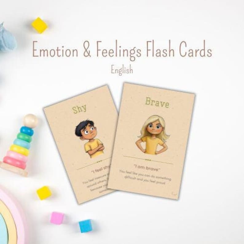 Emotions & Feelings Flash Cards | English | Emotions | Feelings ...
