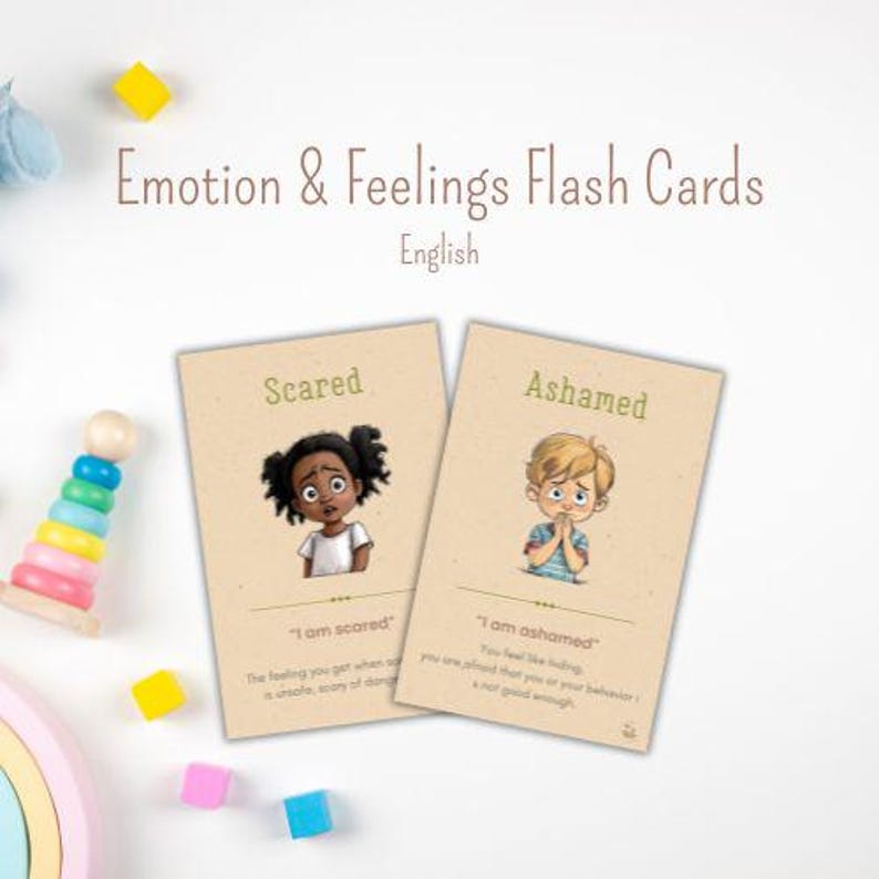 Emotions & Feelings Flash Cards | English | Emotions | Feelings ...
