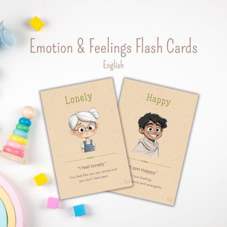 Emotions & Feelings Flash Cards | English | Emotions | Feelings ...